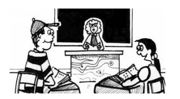 Questão Read the cartoon and answer the question.“I find the easiest ...