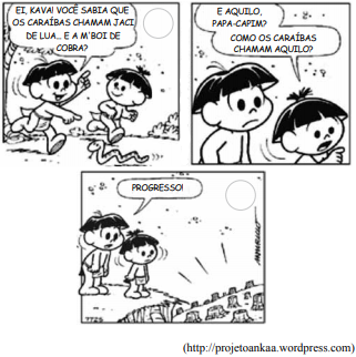 Questão Leia a tirinha.O que contribui de modo especial para produzir o ...