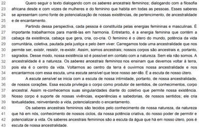 Questão O termo “entretanto” (linha 3) estabelece, entre as partes do ...