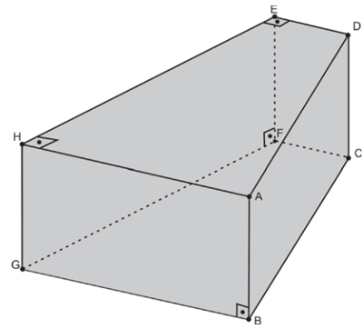 Questão A figura acima representa um bloco na forma de prisma ...