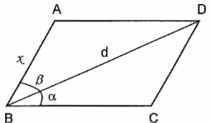 Questão A figura abaixo mostra um paralelogramo ABCD. Se d representa o ...