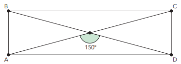 Questão As duas diagonais AC e BD de um retângulo determinam um ângulo ...