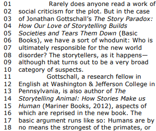 Questão T E X TThe Story ParadoxScott McLemee reviews Jonathan ...