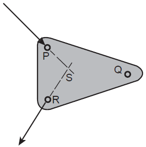 Questão A chapa triangular mostrada na Figura abaixo é fixada a uma ...