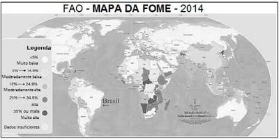 Questão O Mapa da Fome, divulgado desde 1990 pela FAO (Organização das ...