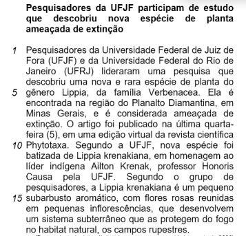 Questão (Fonte adaptada: https://globo.com>acesso em 14 de agosto de ...