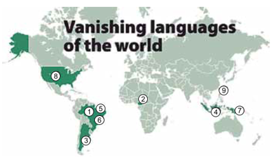 Questão Leia o texto e examine o mapa.The UN Atlas of Endangered ...