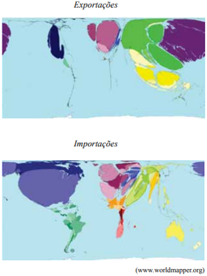 Questão Analise os mapas de anamorfose, em que estão representados os ...