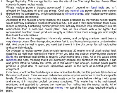Questão TEXT 2Pros and Cons of Nuclear PowerDisponível em: Acesso em: ab...