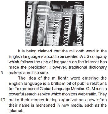 Questão Millionth English word imminentPOLLARD, Lawrence. Millionth ...