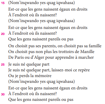 Questão * Traduction libre du zoulou, langue africaine: quand on a l ...