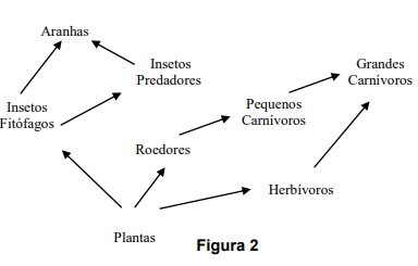Questão A Figura 2 mostra, de maneira simplificada, a cadeia alimentar ...